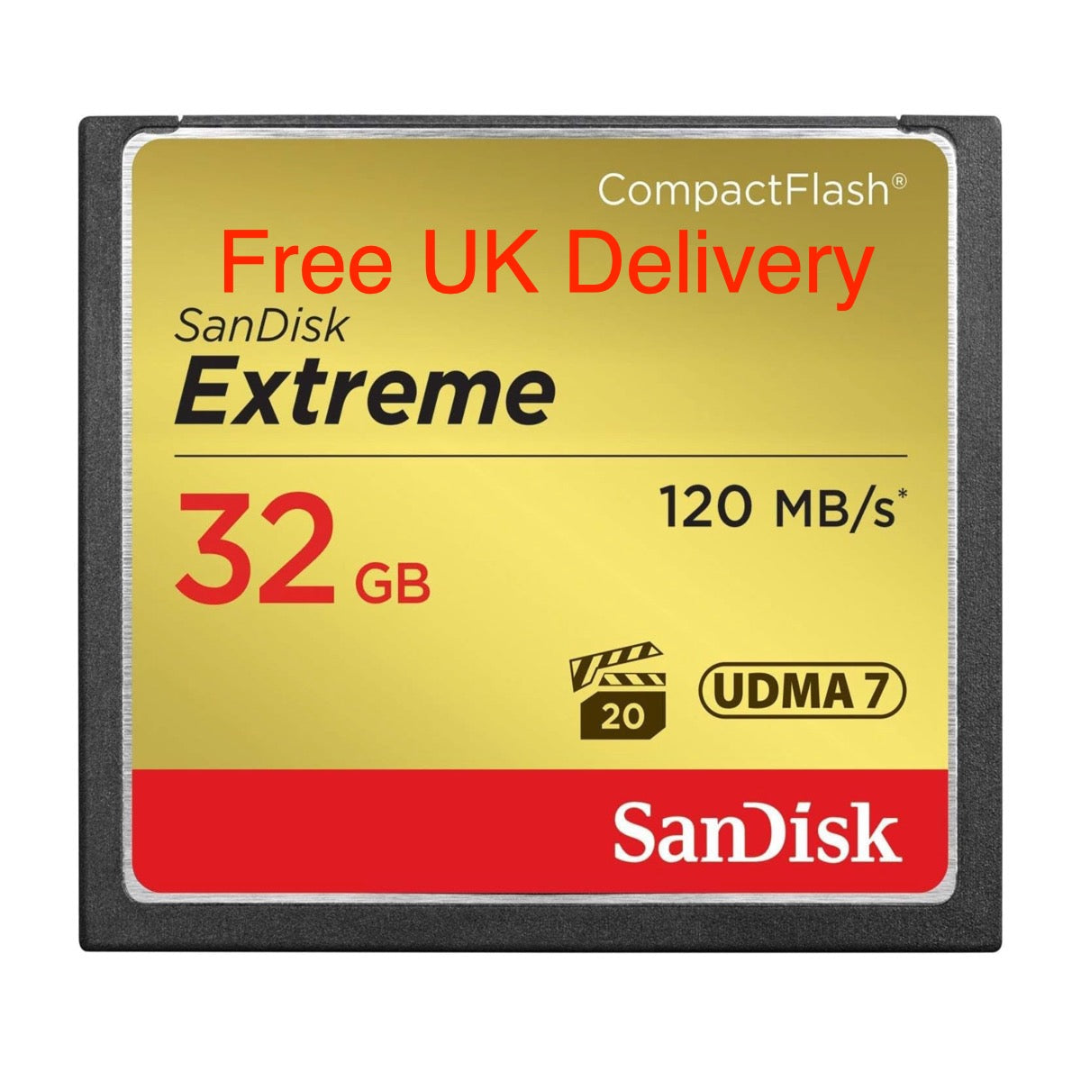 SanDisk Extreme 32GB CF CompactFlash UDMA7 Memory Card