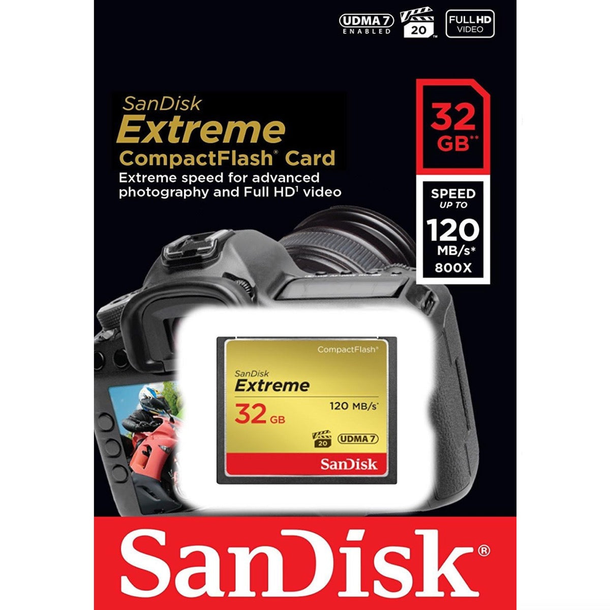 SanDisk Extreme 64GB CF CompactFlash UDMA7 Memory Card