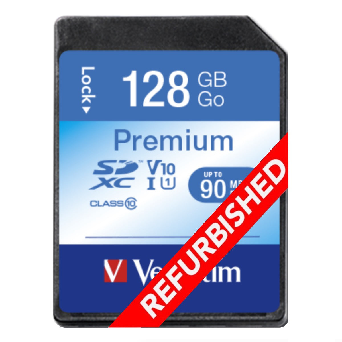 Refurbished Verbatim Premium 128GB SD Memory Card